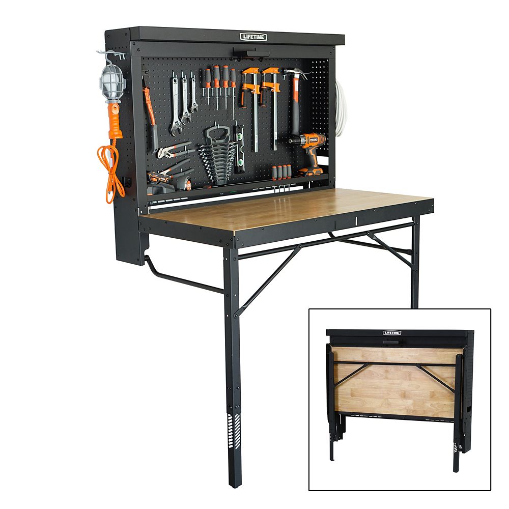 Lifetime Wall-Mounted Work Table | The Home Depot Canada