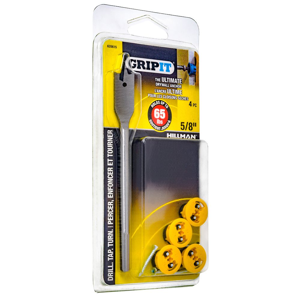 Grip It 65-lb Hold Grip-It Drywall Anchor in Yellow - 4pcs | The Home ...