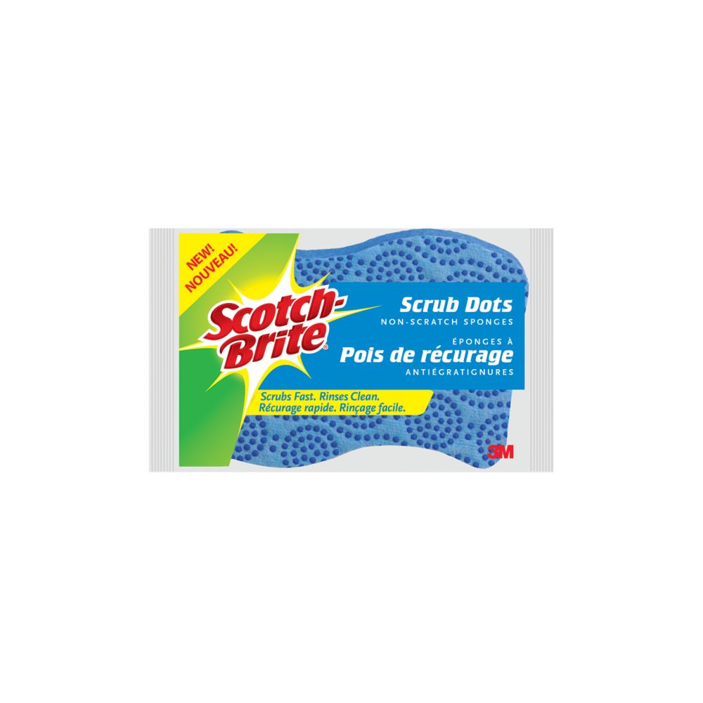 Scotch-Brite Scrub Dots Non-Scratch Scrub Sponge 20303-12-CA, Blue, 11 ...