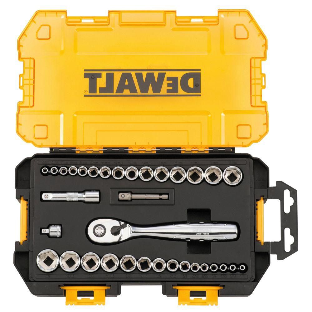 DEWALT 1/4-inch and 3/8-inch Drive Socket Set (34-Piece) | The Home ...