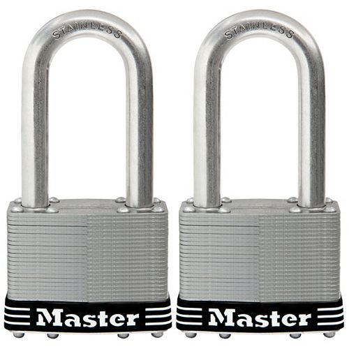 Master Lock 1-1/2 inch Long Shackle Laminated Padlock - (4-Pack) | The ...