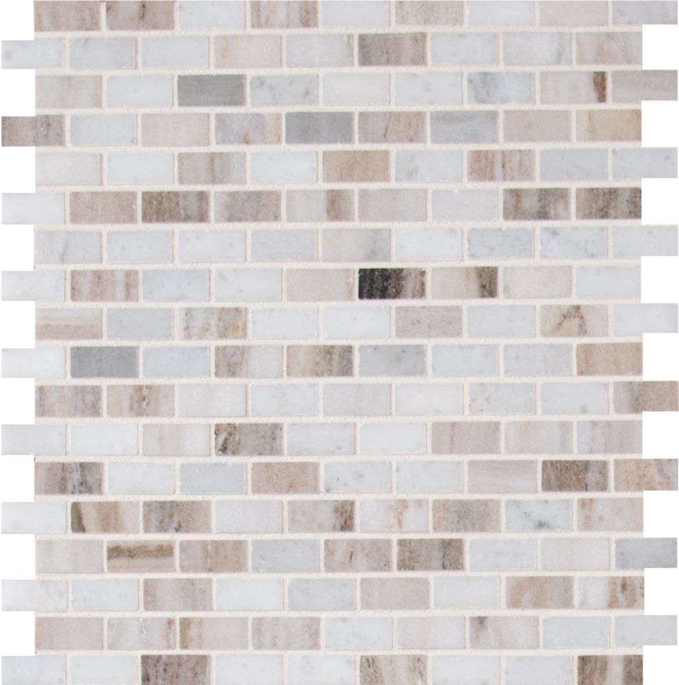 MSI Stone ULC Palisandro Mini Brick 12-inch x 12-inch Polished Marble ...