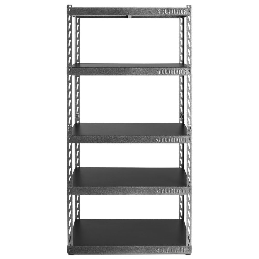 Gladiator EZ Connect 36-inch W Rack with Five 18-inch D Shelves in ...