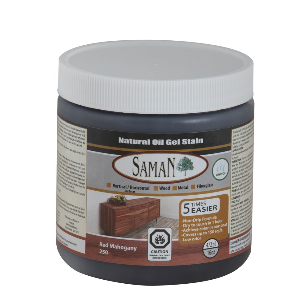 SamaN Gel Stain Red Mahogany 472ml | The Home Depot Canada