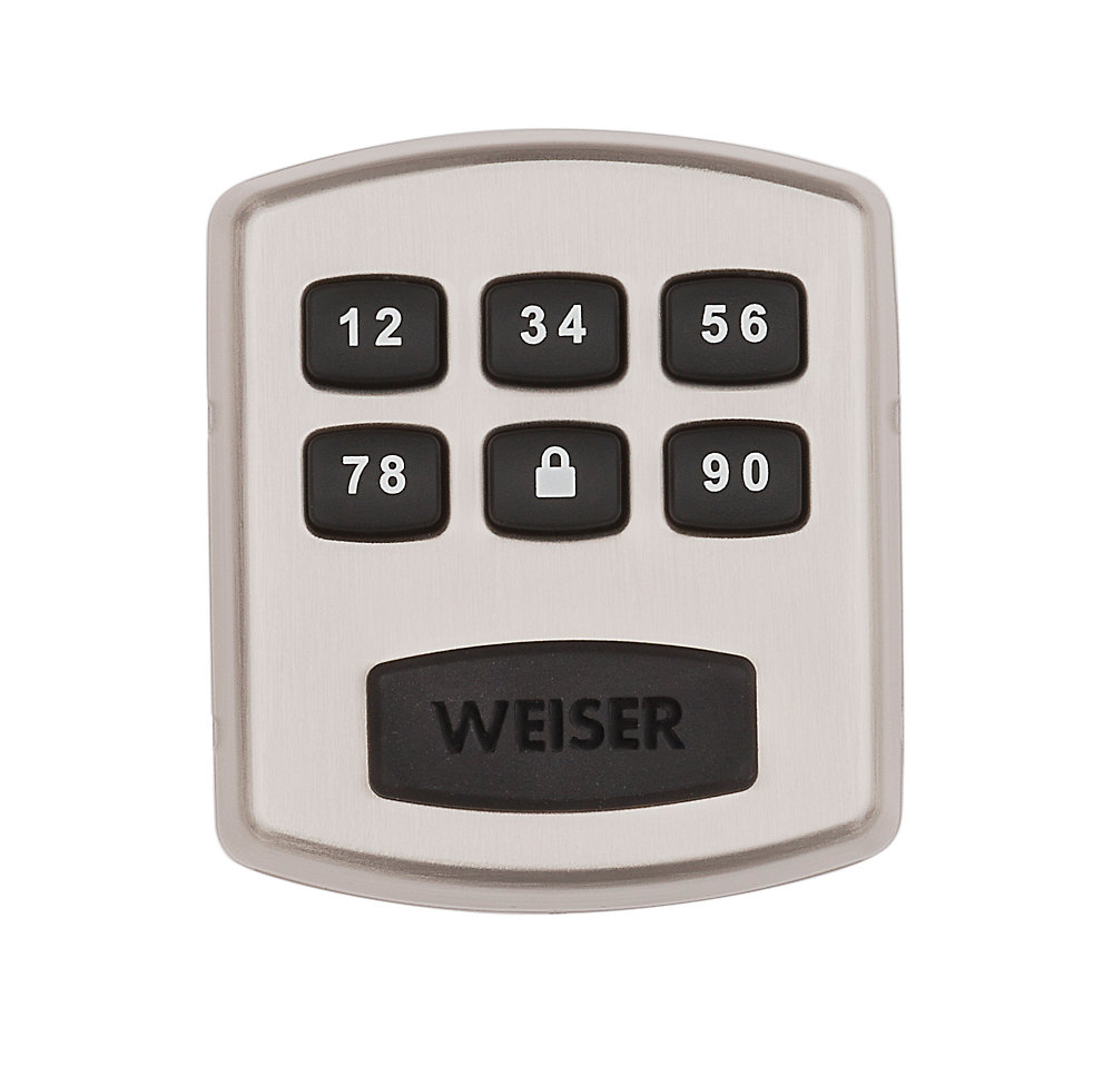 Weiser Powerbolt 1.0 Satin Nickel Keyless Entry Electronic Deadbolt ... Weiser Powerbolt 1.0 Satin Nickel Keyless Entry Electronic Deadbolt ...