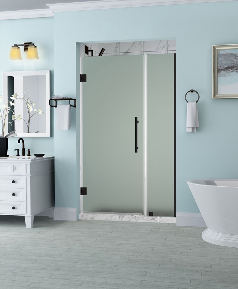 Aston Belmore 36 25 37 25 X 72 Inch Frameless Hinged Shower Door With