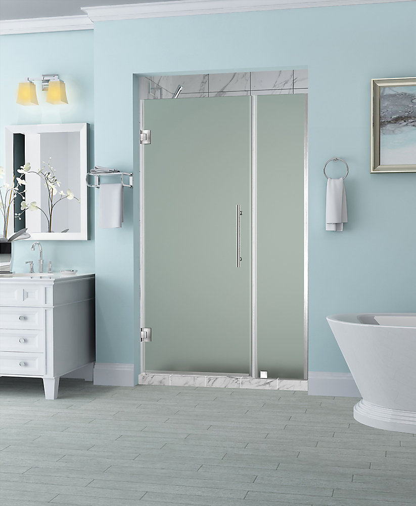 Aston Belmore 34 25 35 25 X 72 Inch Frameless Hinged Shower Door With