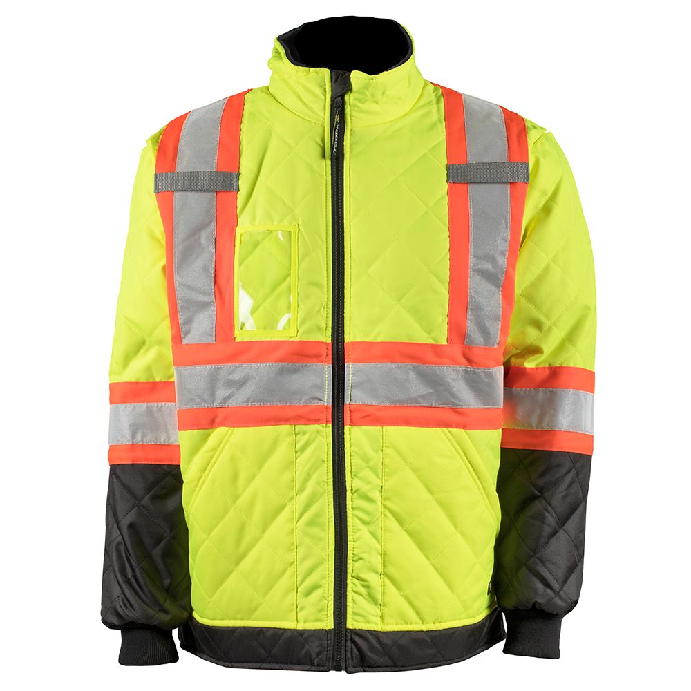 Terra Hi-Vis Quilted Freezer Jacket with Rflt Band (Yellow) SZ S | The ...