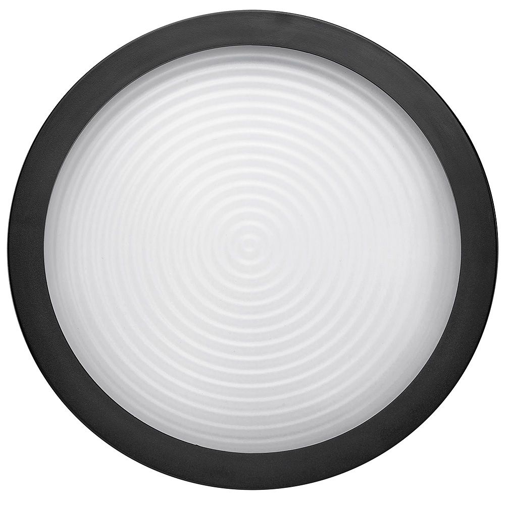 Commercial Electric Spin Light 7-inch Matte Black LED Flush Mount ...