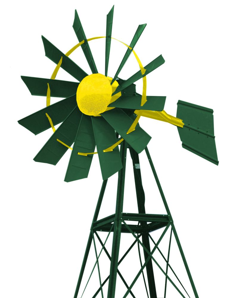 Outdoor Water Solutions 20 ft. Green & Yellow Powder Coated Aeration ...