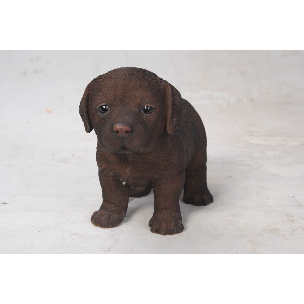 Hi-Line Gift Labrador Puppy Standing Statue, Chocolate Color | The Home ...