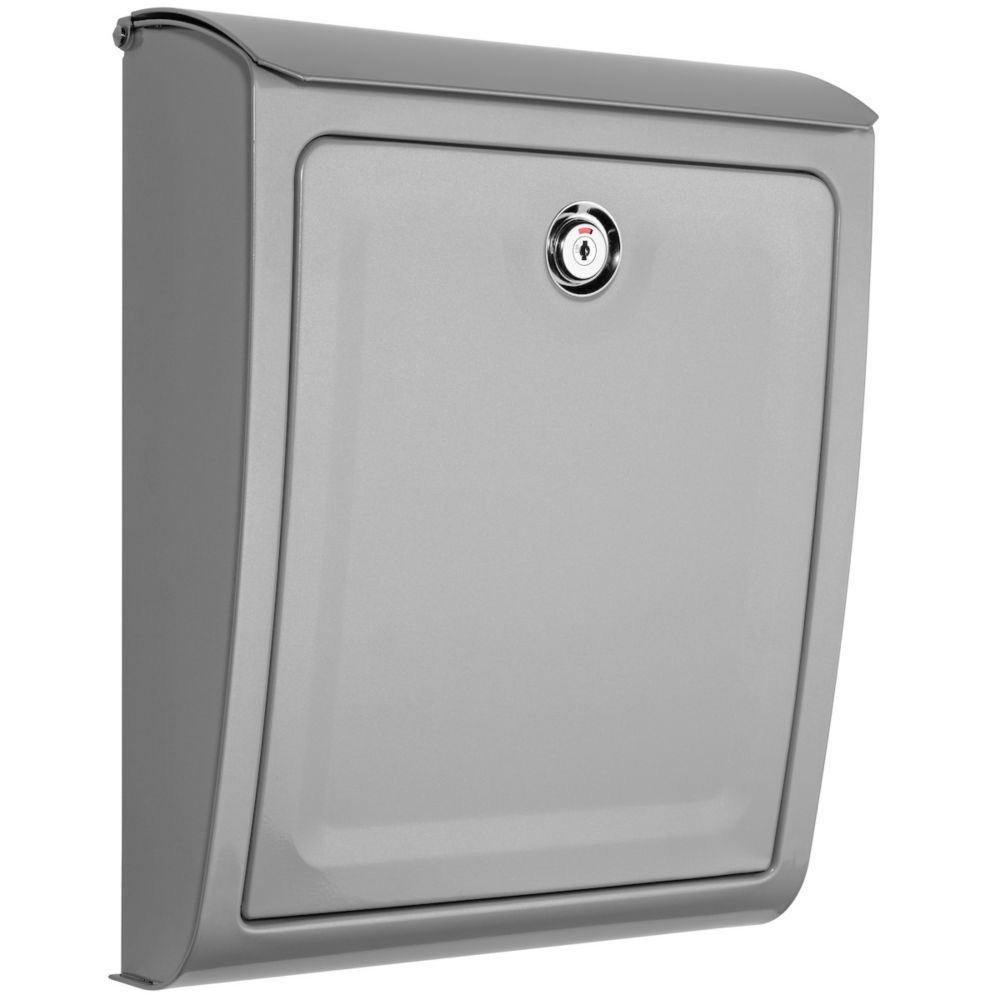 Architectural Mailboxes Sienna Locking Wall Mount Mailbox Silver | The ...