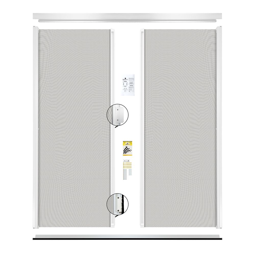 REVELATION Moustiquaire Rétractable Porte Double (entrée) blanc | Home ...
