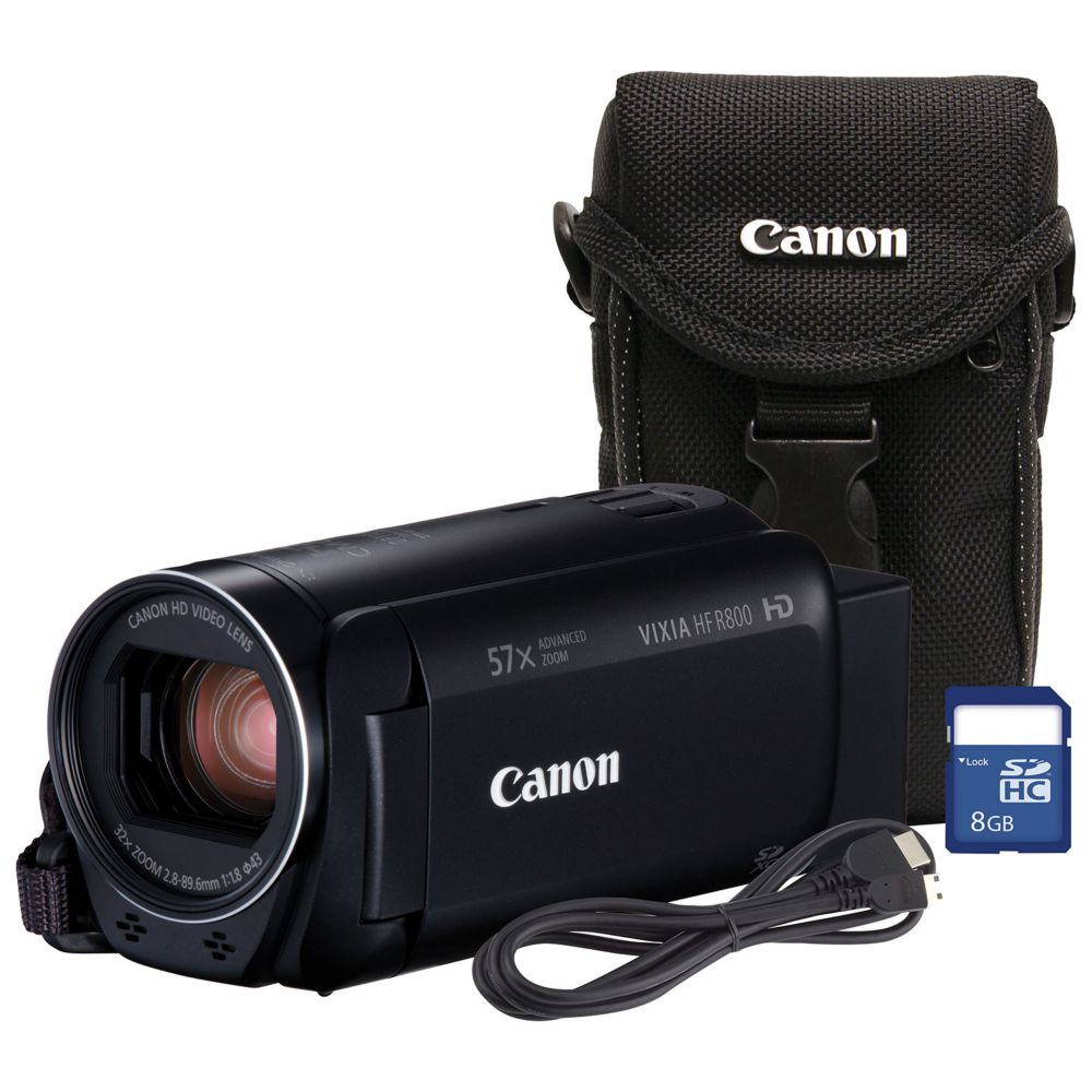 VIXIA HF R800 Camcorder Bundle with Case and 8GB SD Card
