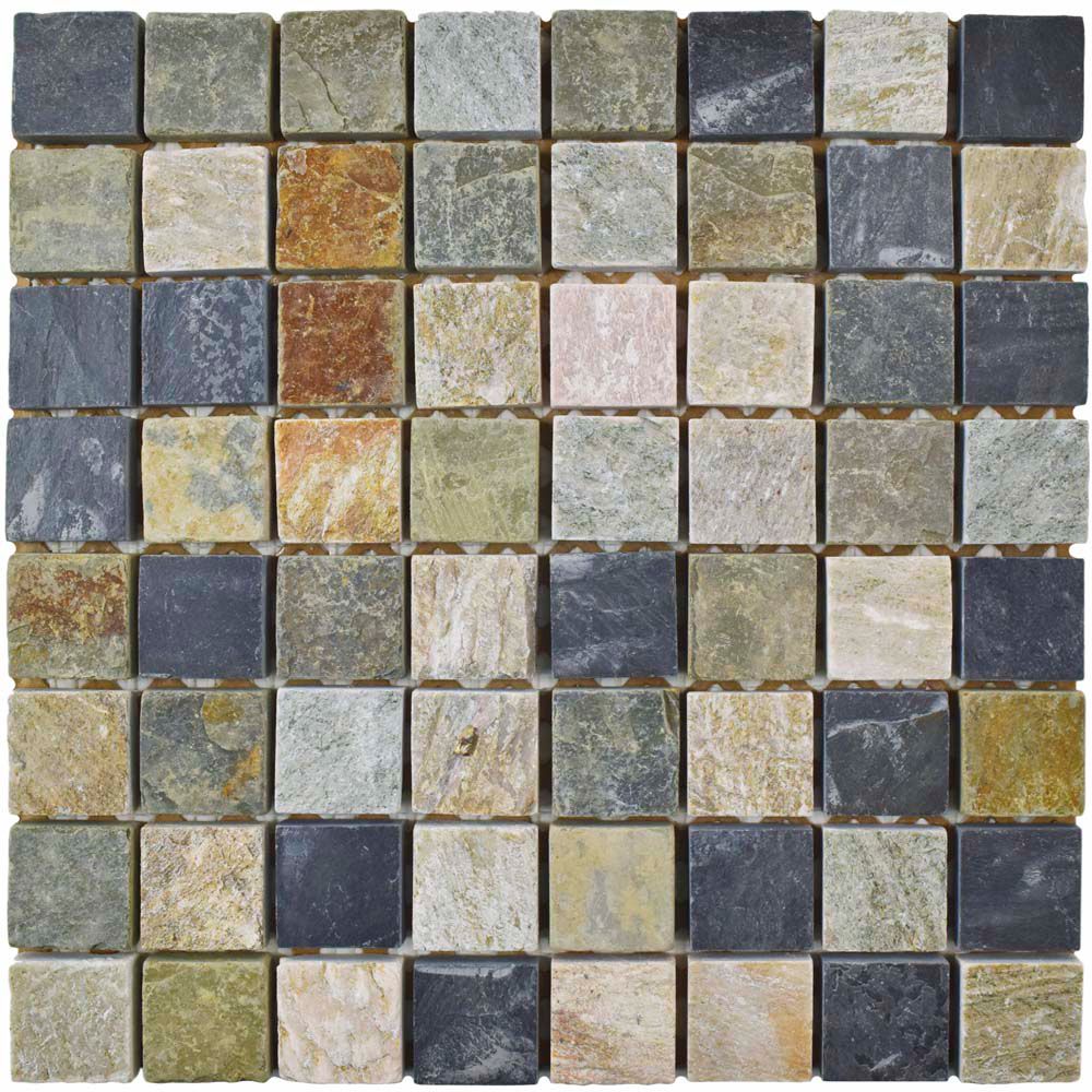 Merola Tile Carreau mosaïque carrée en ardoise 11 3/4 po x 11 3/4 po x ...