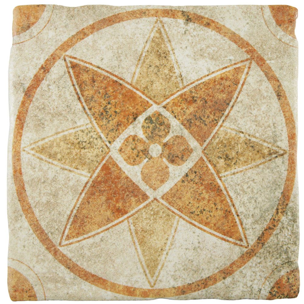 Merola Tile Costa Arena Decor Starflower 7-3/4-inch x 7-3/4-inch ...