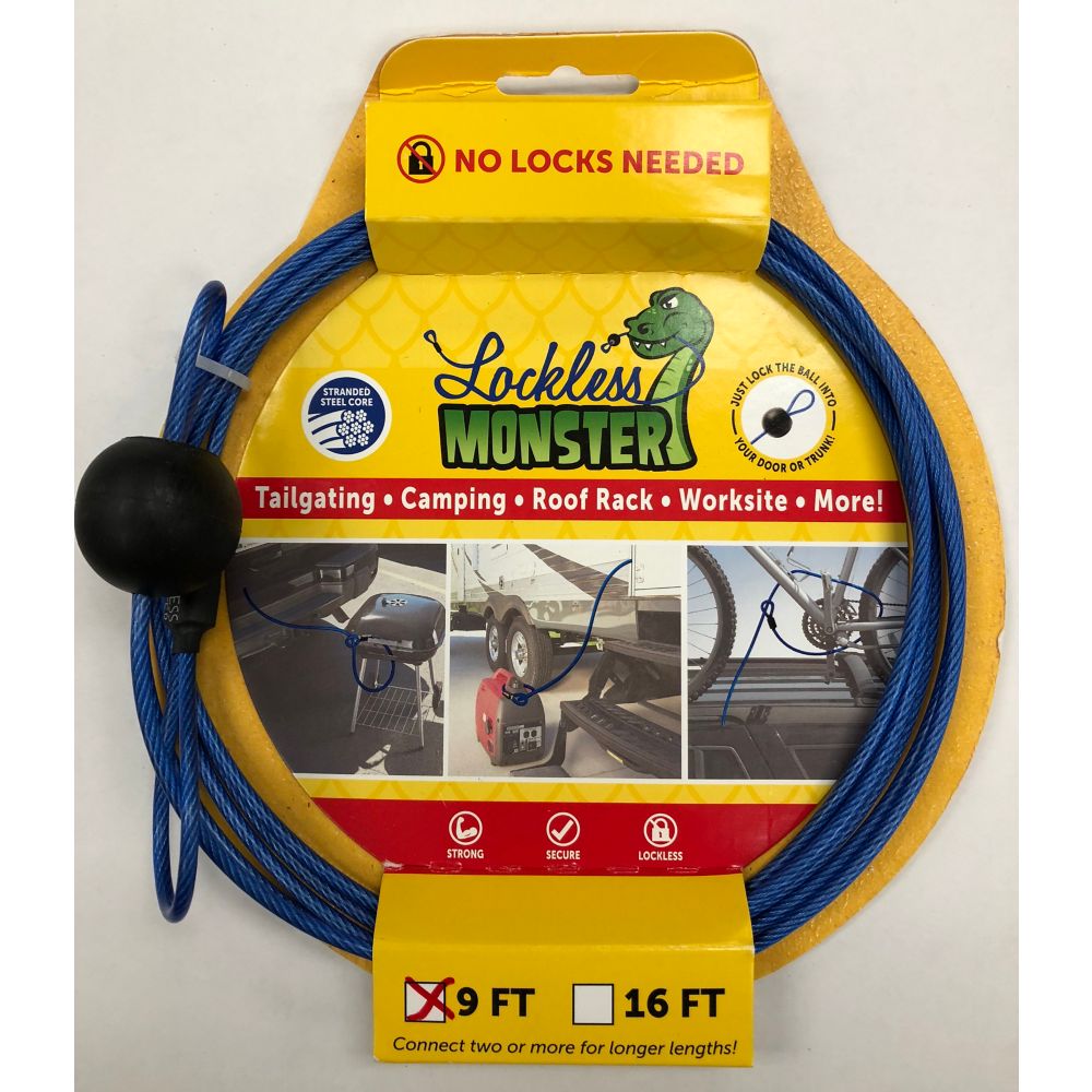 Lockless Monster anti-theft cable -No Locks needed 9 FT | The Home ...