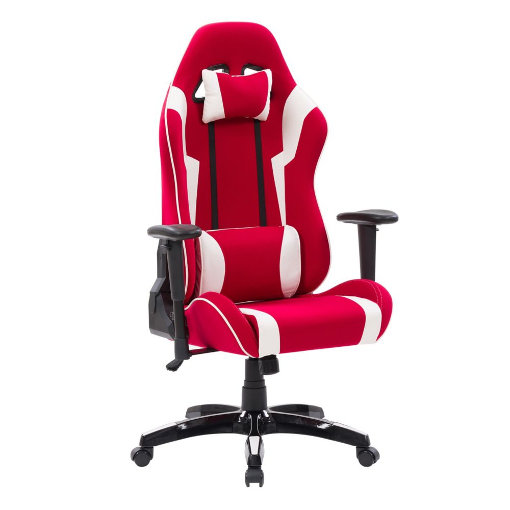 Corliving Red and White High Back Ergonomic Gaming Chair | The Home ...