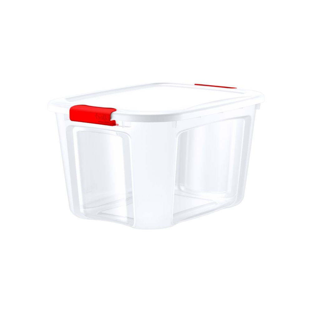 37.9L Red Locking Lid Storage Totes