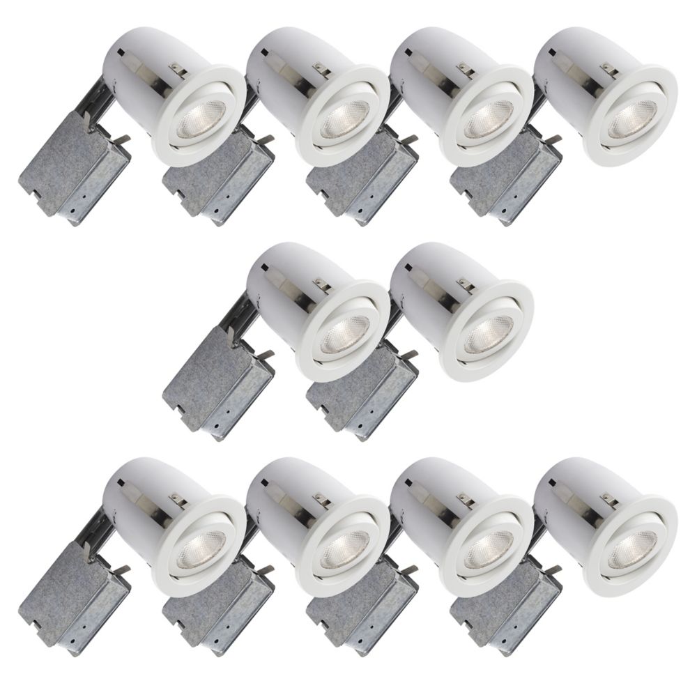 Bazz 500 Series 4-inch White Recessed Halogen Lighting Kit (10-Pack ...