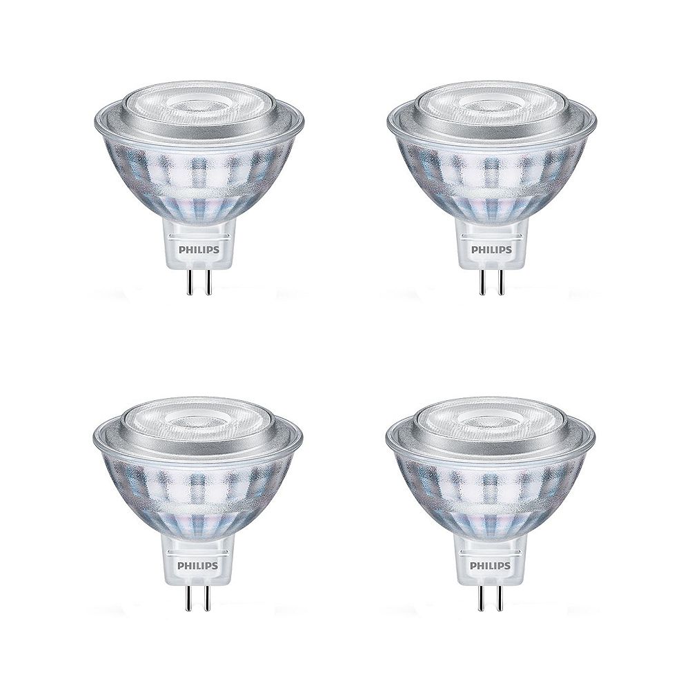 Philips 7.5W=50W Soft White MR16 LED Light Bulb (4-pack) | The Home ...