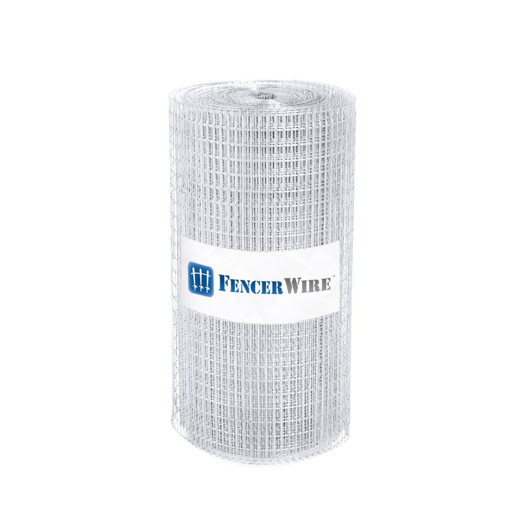 Fencer Wire 1 inch x 1/2 inch 3 ft. x 10 ft. 16-Gauge Galvanized Welded ...