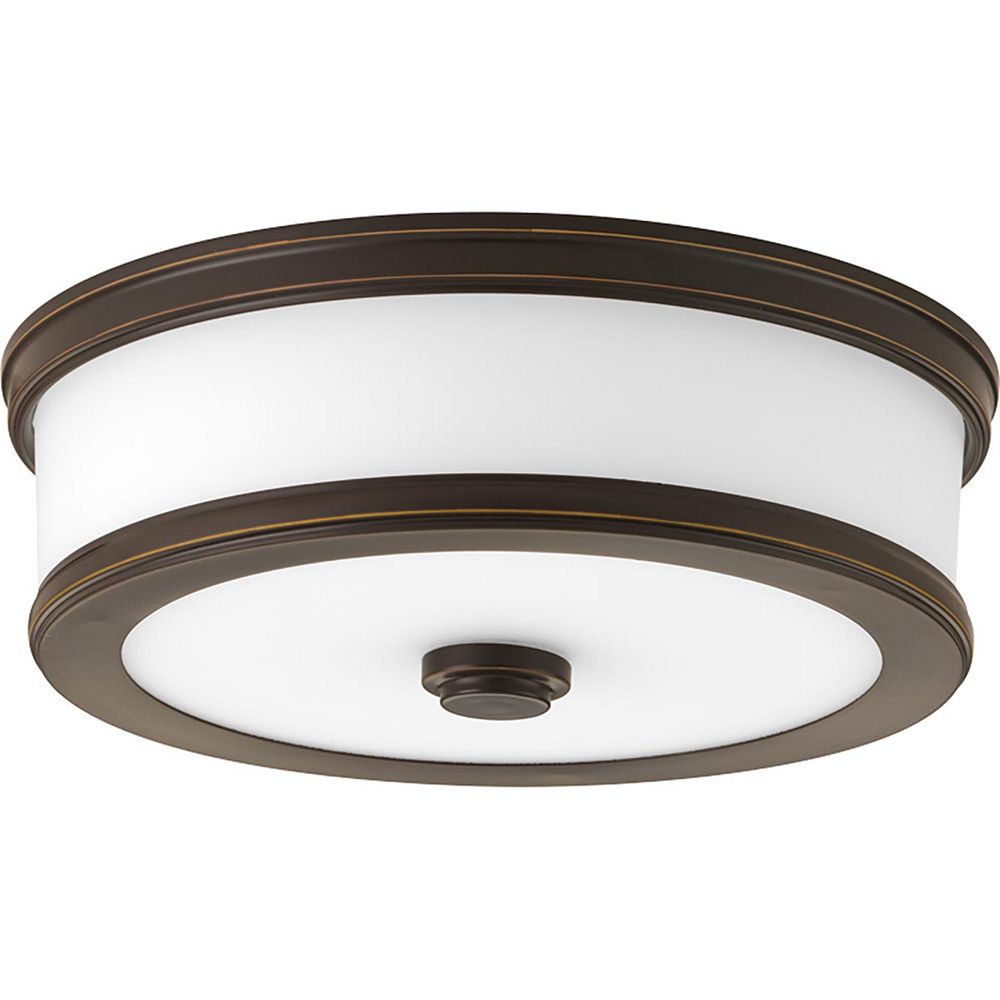 Progress Lighting Bezel LED Flush Mount, Bronze | The Home Depot Canada