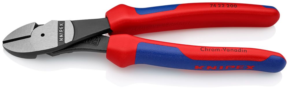 Knipex 8 inch High Leverage Angled Diagonal Comfort Grip Cutting Pliers ...