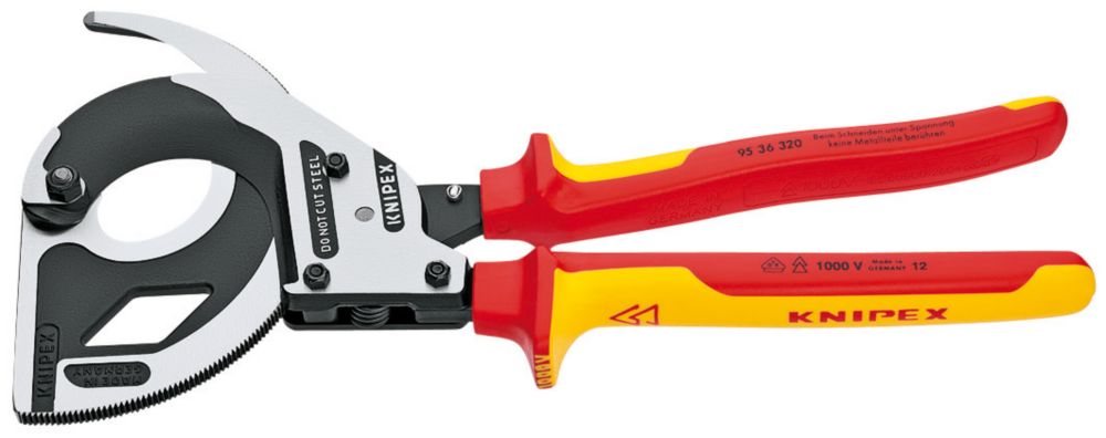 Knipex Heavy Duty Forged Steel Cable Cutter with 1000-Volt Insulation ...