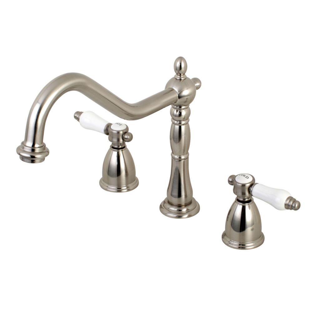 Kingston Brass Victorian Porcelain 2-Handle Standard Kitchen Faucet in ...
