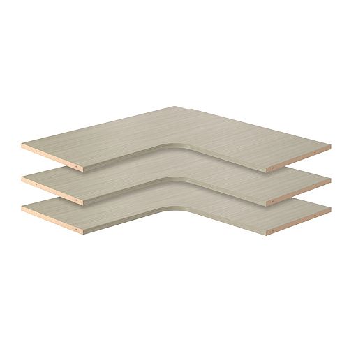 Rubbermaid Tablette de garde-robe, 12 po x 4 pi, quincaillerie incluse ...