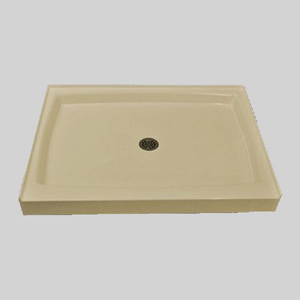 The Marble Factory 48x36 Single Threshold shower base in B-00- Solid ...