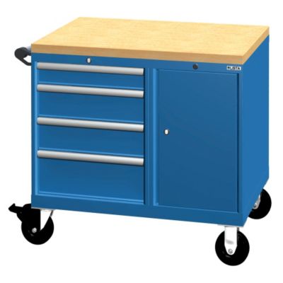 Lista Bench Truck – 4 Drawers – Keyed Alike – Bright Blue – Bright Blue ...