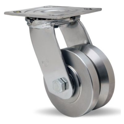 Top Industrial Supplies Hamilton Stainless Steel V-Grooved Caster – 4 ...
