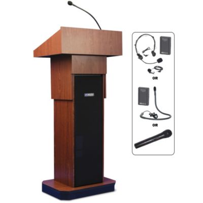 Amplivox Wireless Executive Adjustable-height Sound Column Lectern ...