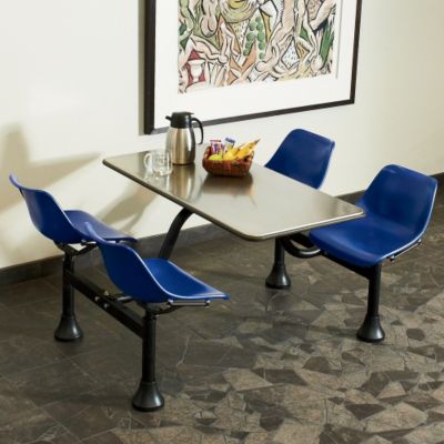 Ofm 4-person Swivel-style Cafeteria Cluster Seating – 48×30 ...