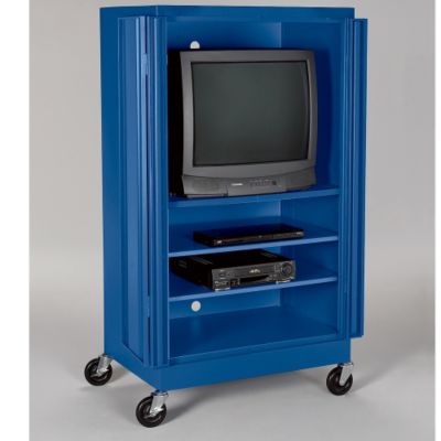 Atlantic Metal Mobile Audio-visual Cabinet With Full-length Doors ...