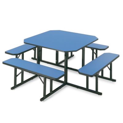 Barricks Cafeteria Seating – 48″lx48″w – Seats 4-6 Individuals – Blue ...