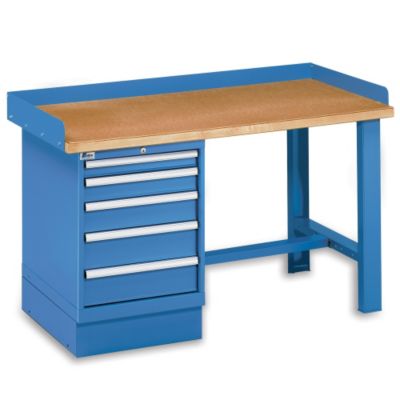 Lista Pedestal Workbench – 5-drawer Pedestal – 60×30″ Top – Duratop Ii ...