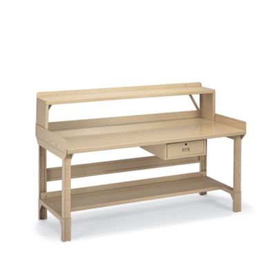 Edsal Deluxe Workbench – 12-gauge Steel Top – 1-3/4″ Thick – Beige ...