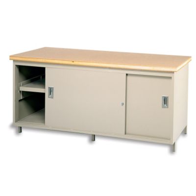 Built-rite Cabinet-style Workbench – 72x30x34″ – (2) Sliding Doors ...