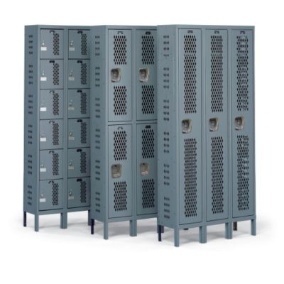 Hallowell Heavy-duty Ventilated 2-tier Locker – 12x18x36″ Openings – 3 ...