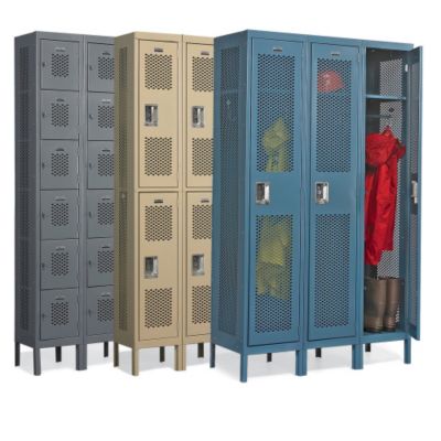 Edsal Ventilated 2-tier Locker – 12x12x36″ Openings – 3 Lockers Wide ...