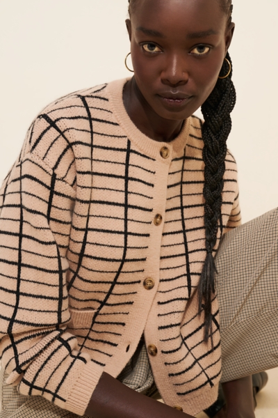Windowpane Cardigan Sweater | Nuuly