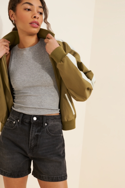 High Rise A-Line Denim Shorts | Nuuly