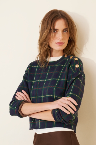 Holli Plaid Sweater | Nuuly