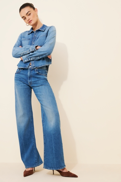 The Mid Rise Lasso Wide Leg Jeans | Nuuly