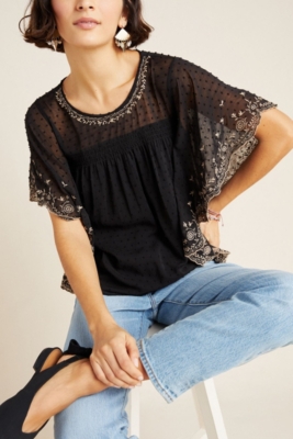 Christie Clip Dot Blouse | Nuuly