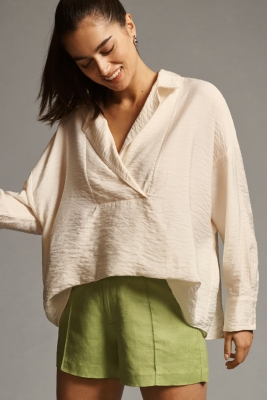 Dylon Wide-Placket Popover Top | Nuuly