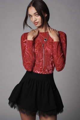 Sheer Velvet Burnout Top | Nuuly